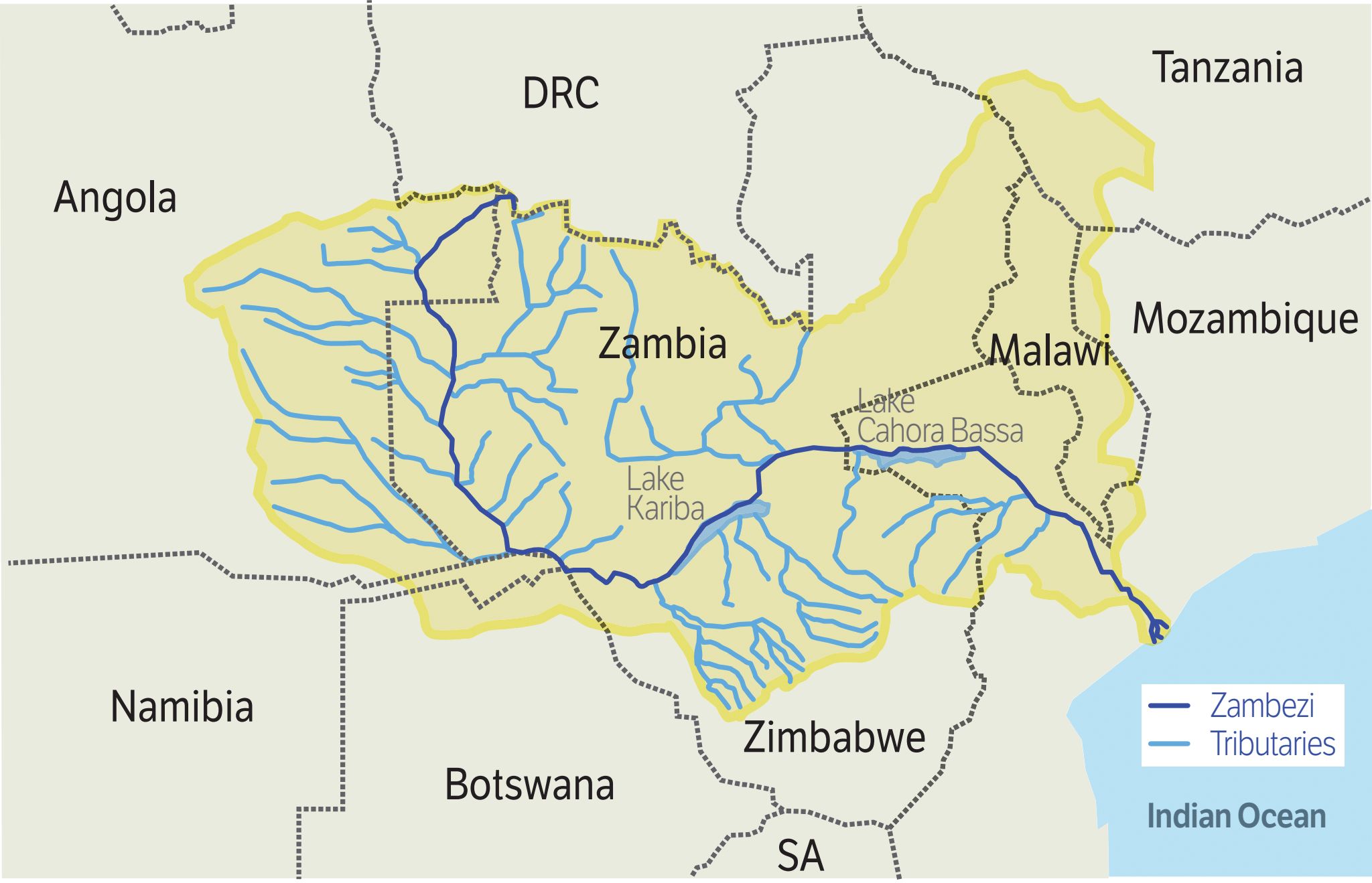 Zambezi River Flows Through Which Country