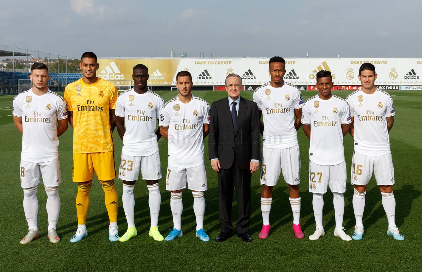 Real Madrid pose for the official 2019 20 first team photo AS USA